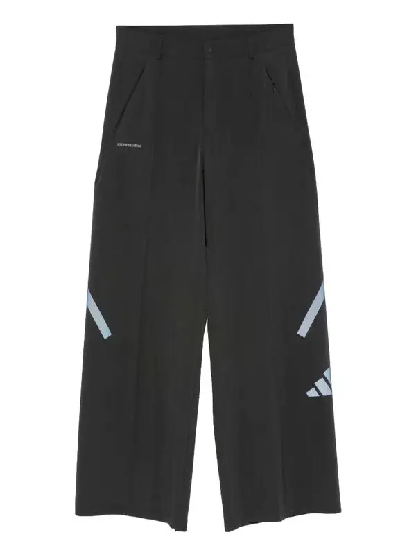 Adidas X Entire Studios Z.n.e. Logo-print Wide-leg Trousers - Black