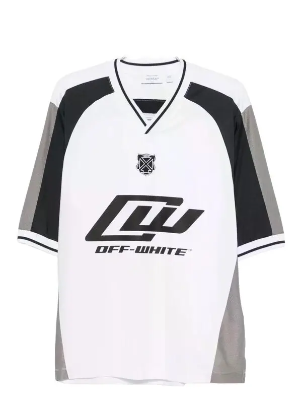 Off-White Logo-print V-neck T-shirt - White