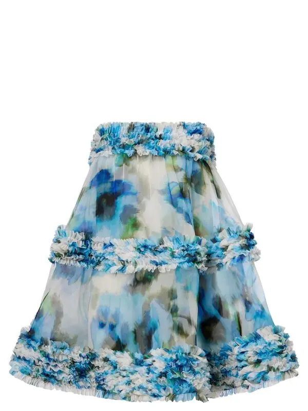 Zimmermann Alchemy Ruffled Silk Organza Minidress - Blue