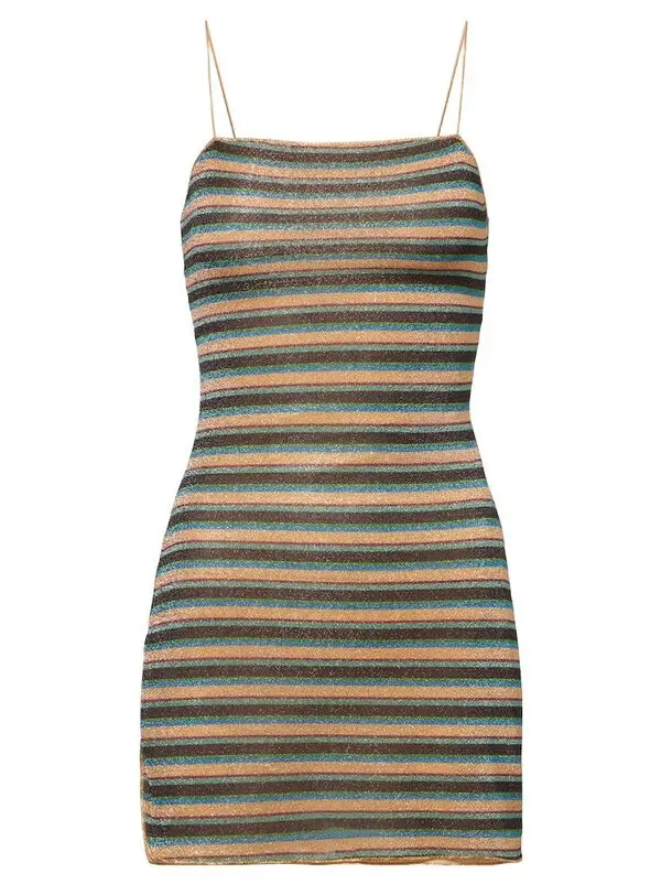 Oseree Lumière Striped Minidress - Multicoloured