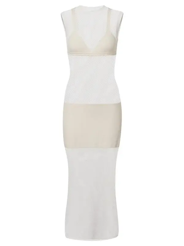 Stella McCartney Crochet Cotton Midi Dress - White
