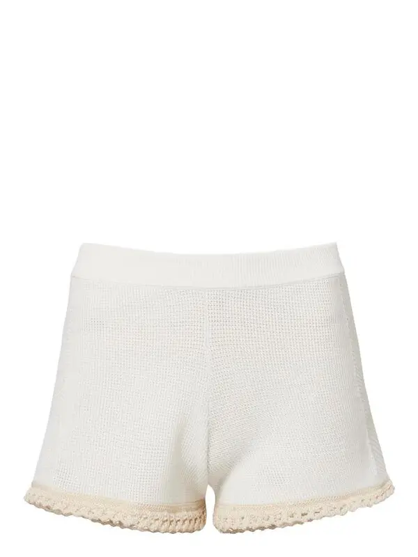 Stella McCartney Crochet Cotton Shorts - White