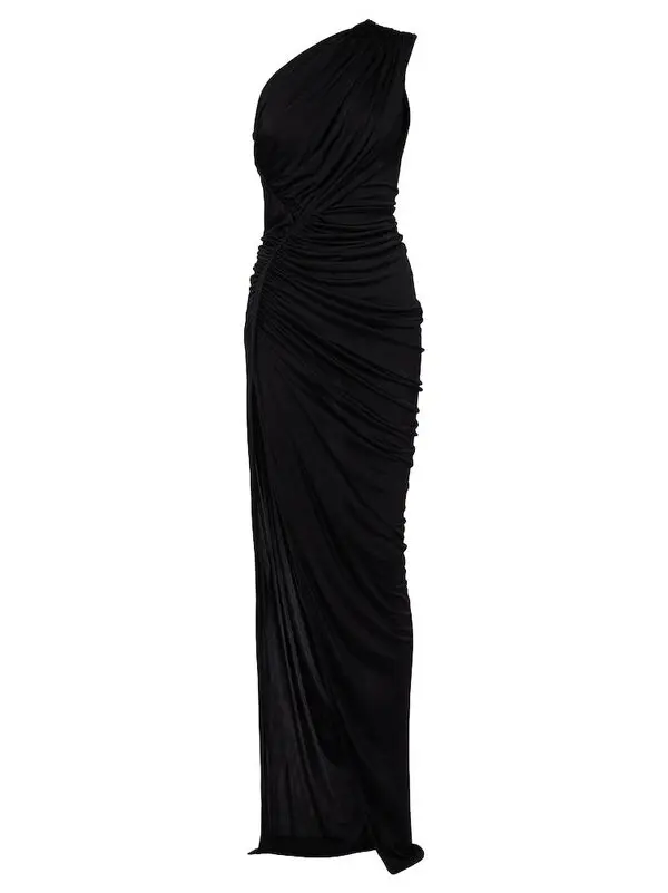 Rick Owens Lilies Avra Ruched Gown - Black
