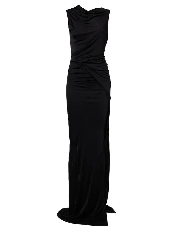 Rick Owens Lilies Shailee Ruched Gown - Black