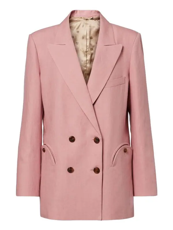 BLAZÉ MILANO Everynight Linen Blazer - Pink