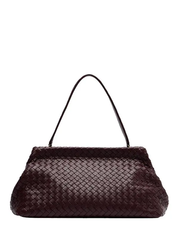 Bottega Veneta The 1998 Intrecciato Leather Bowling Bag - Burgundy