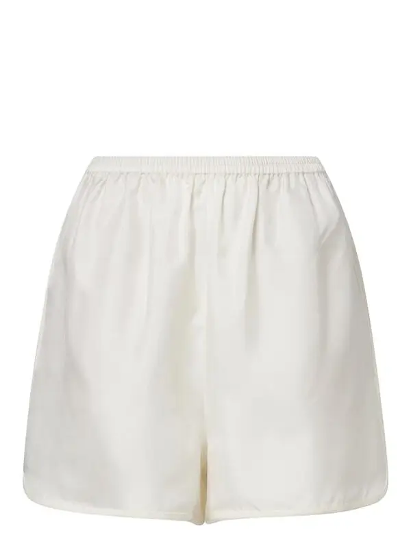 RÓHE Silk Shorts - White