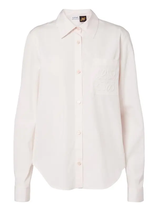 Loewe Paula's Ibiza Anagram Cotton Poplin Shirt - Pink