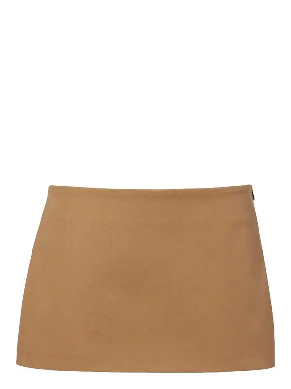 THE FRANKIE SHOP Hera Cotton Twill Miniskirt - Beige
