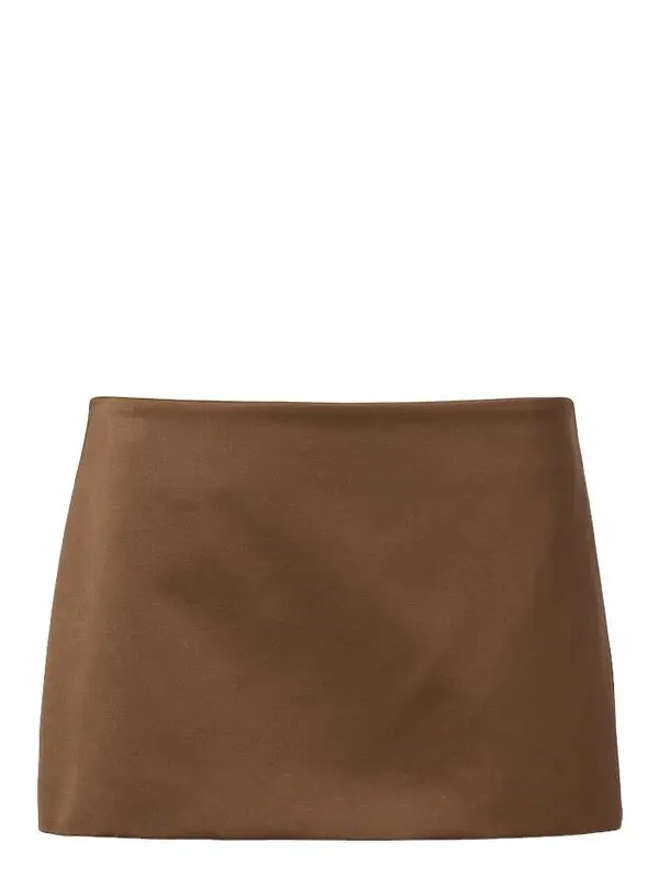 THE FRANKIE SHOP Hera Satin Miniskirt - Brown