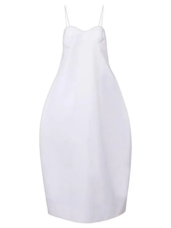 RÓHE Cotton Bustier Dress - White