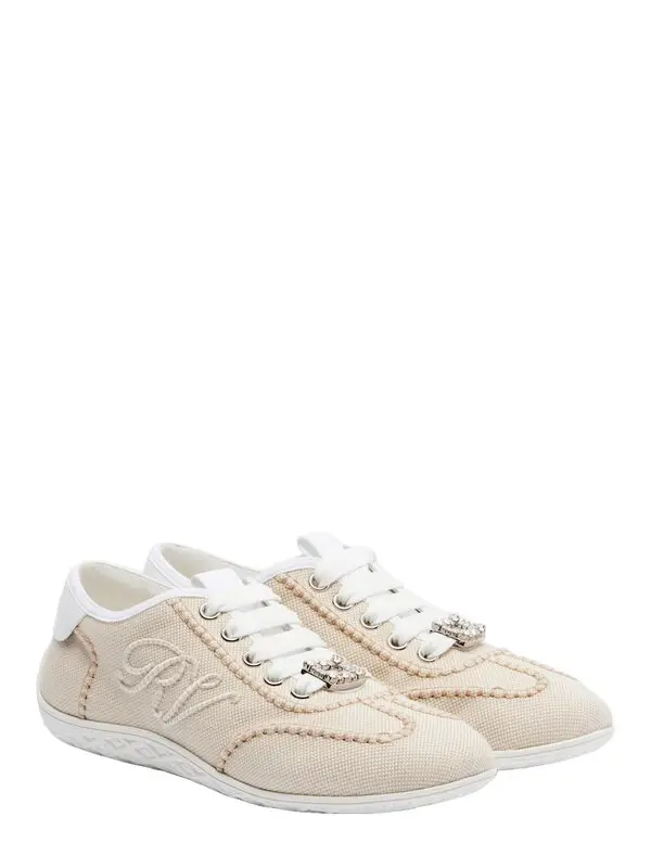 ROGER VIVIER Viv Up Low-top Sneakers - Beige