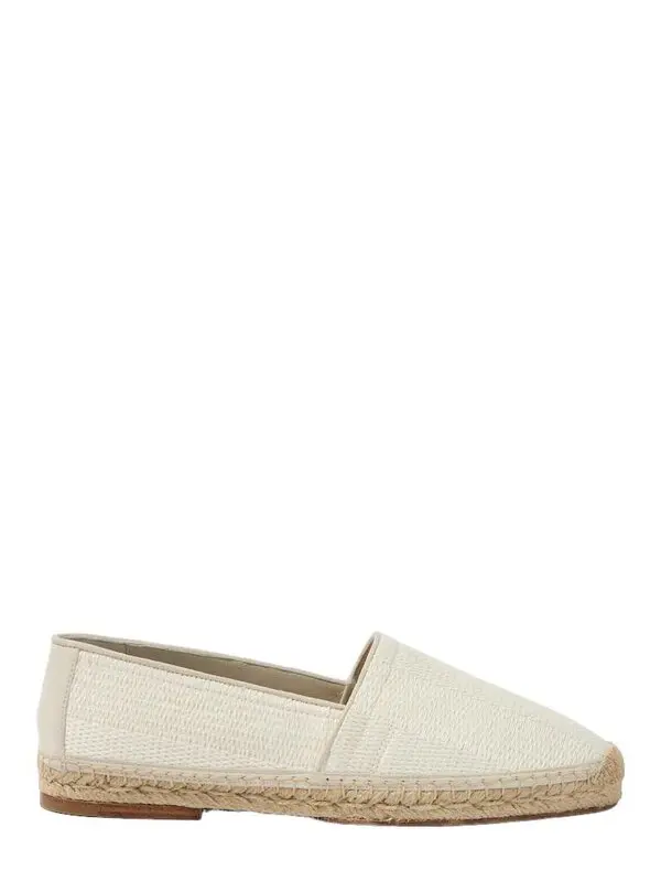 Brunello Cucinelli Suede-trimmed Woven Espadrilles - White