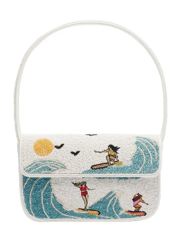Staud Tommy Beaded Sequined Shoulder Bag - Multicoloured