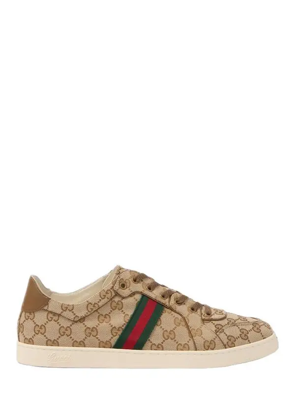 Gucci Stretch Gg Canvas Low-top Sneakers - Beige