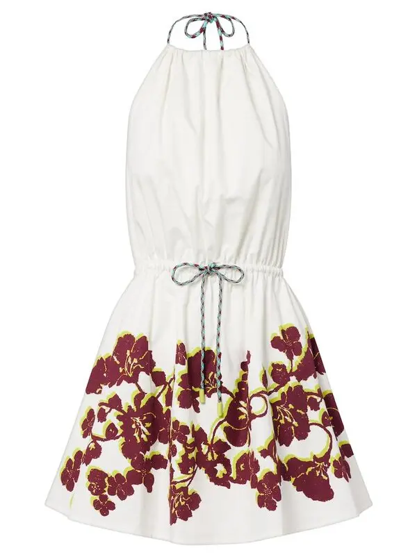 ALEMAIS Alémais Haze Floral Cotton Minidress - White