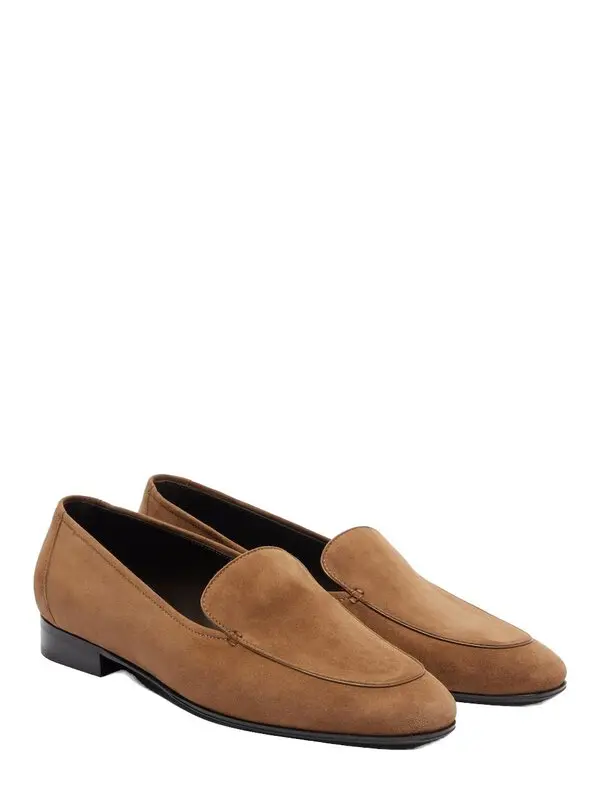 THE ROW Adam Suede Loafers - Brown