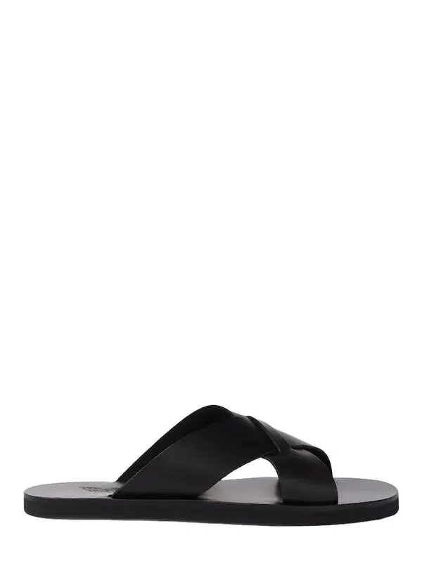 ANCIENT GREEK SANDALS Bios Leather Sandals - Black