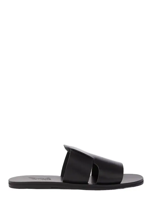 ANCIENT GREEK SANDALS Miltiadis Leather Sandals - Black