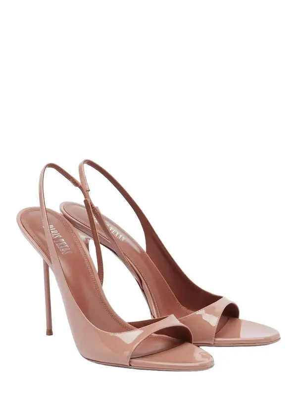 Paris Texas Lidia Patent Leather Slingback Sandals - Pink