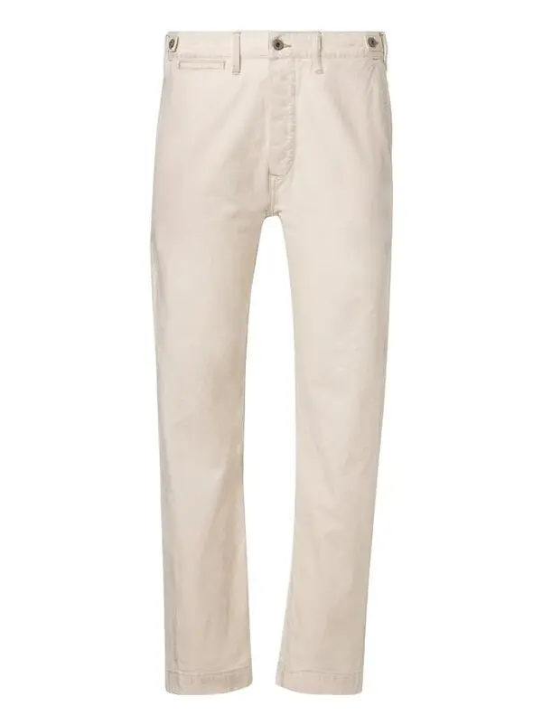 Ralph Lauren Cotton Canvas Straight Pants - White