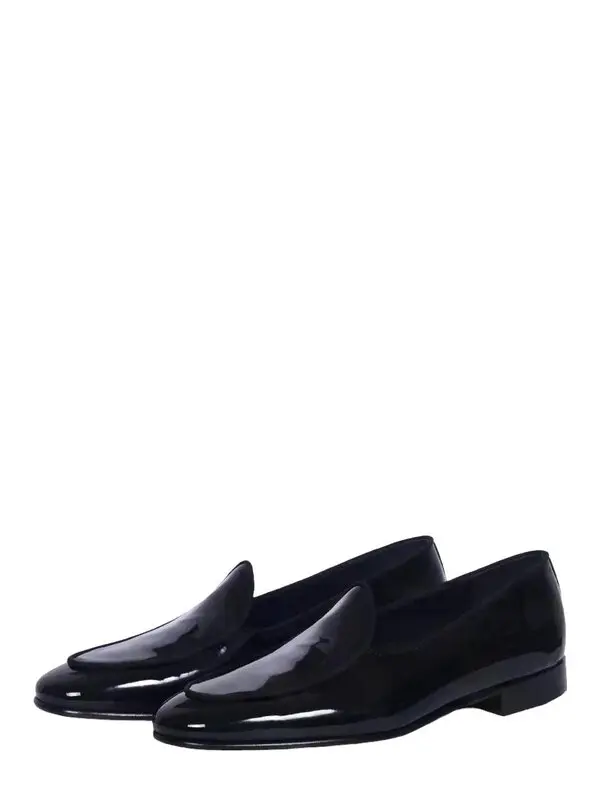 EDHEN MILANO Kensington Patent Leather Loafers - Black