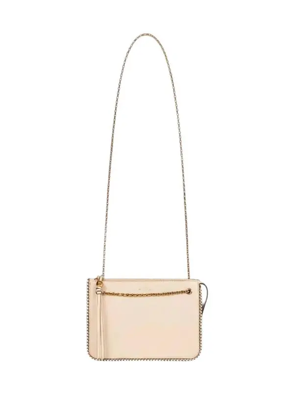 Etro Chain-link Leather Crossbody Bag - Neutrals