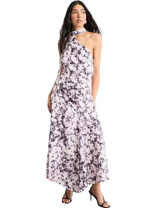 WAREHOUSE Scarf Tie Asymmetric Maxi Dress - Multi