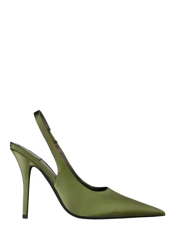 Jeffrey Campbell Satin Slingback Pumps - Green