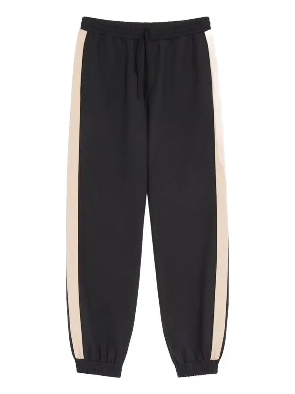 Valentino Garavani Nylon Trousers With Vgold - Black/butter