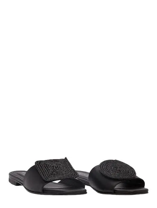BEAUTIISOLES BY ROBYN SHREIBER Adeline Flat Sandal - Black