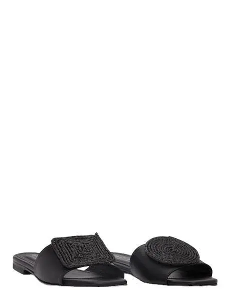 BEAUTIISOLES BY ROBYN SHREIBER Adeline Slide Sandal - Black