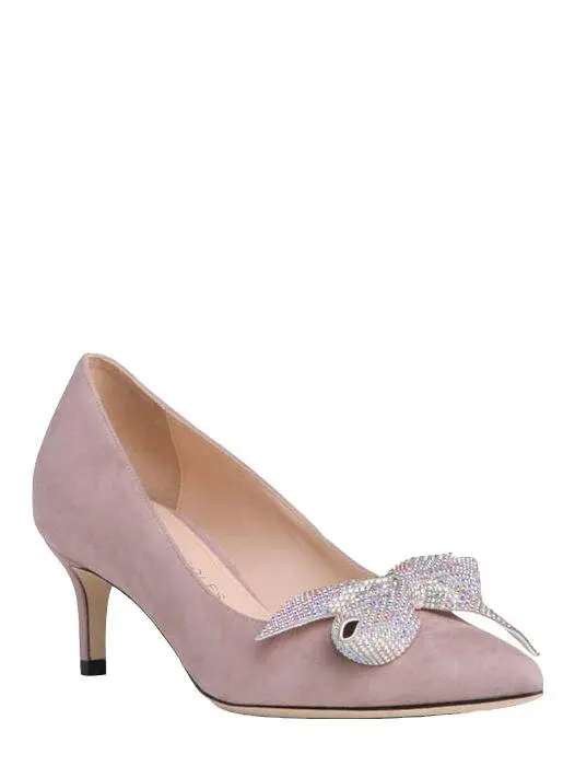 BEAUTIISOLES BY ROBYN SHREIBER Kitten Heel Suede Pumps - Light Pink
