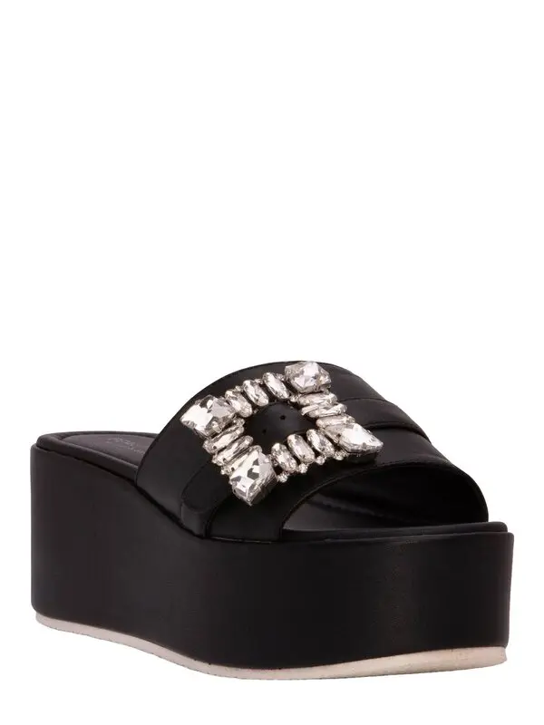 BEAUTIISOLES BY ROBYN SHREIBER Dita Platform Sandal - Black