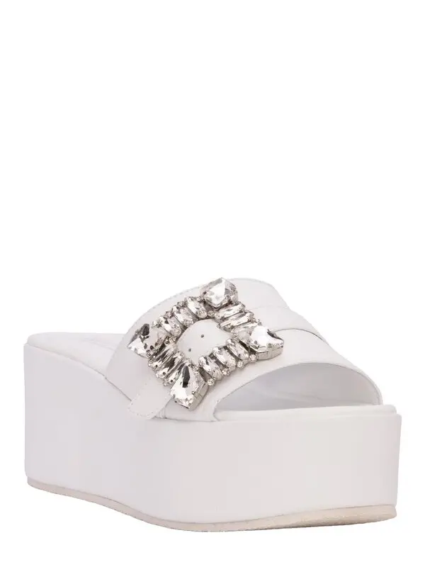 BEAUTIISOLES BY ROBYN SHREIBER Dita Platform Sandal - White