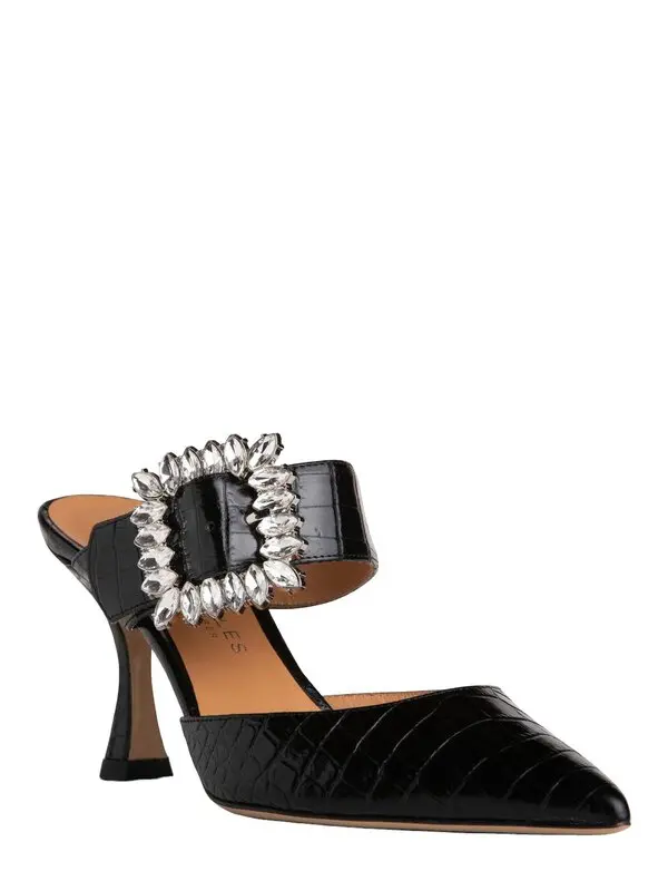 BEAUTIISOLES BY ROBYN SHREIBER Georgina Embellished Pointed Toe Mule - Black