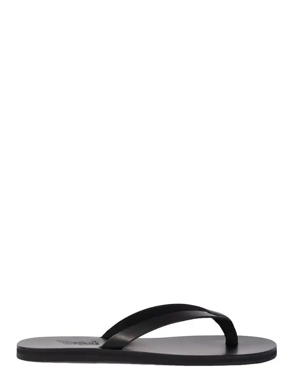 ANCIENT GREEK SANDALS Solon Leather Thong Sandals - Black