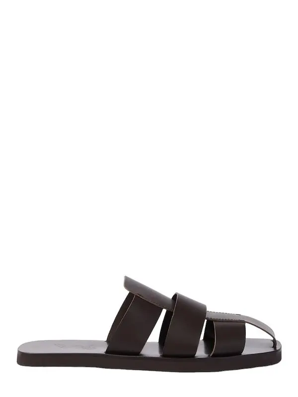 ANCIENT GREEK SANDALS Andreas Leather Fisherman Sandals - Brown