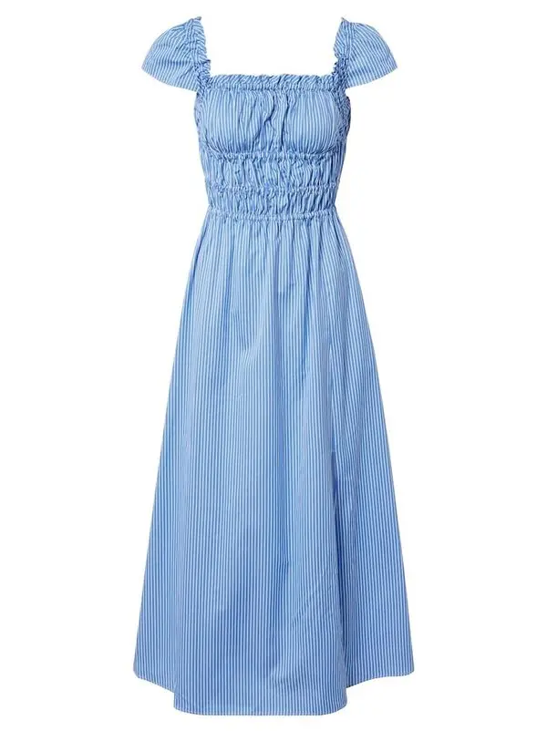 Altuzarra Striped Cotton Midi Dress - Blue