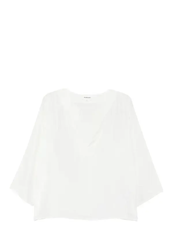 P.a.r.o.s.h Saxon V-neck Blouse - White