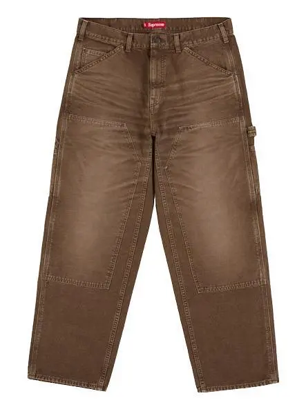Supreme Worn Double Knee Painter Pant - Brown