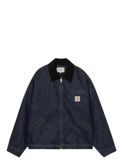 Carhartt Og Detroit Camano Denim Jacket - Blue/black