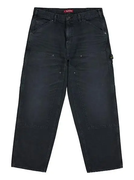 Supreme Worn Double Knee Painter Pant - Black
