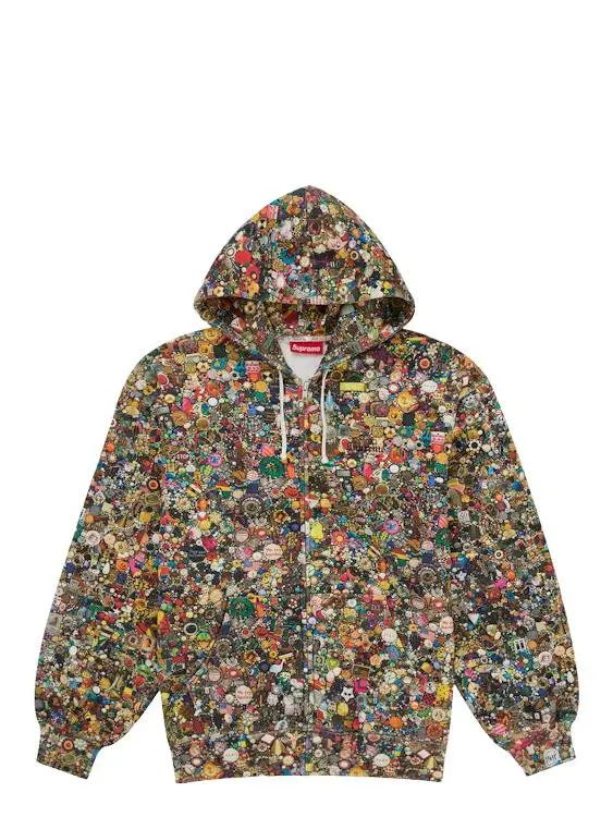 Supreme Mike Kelley Zip Up Hooded Sweatshirt - Multicolor