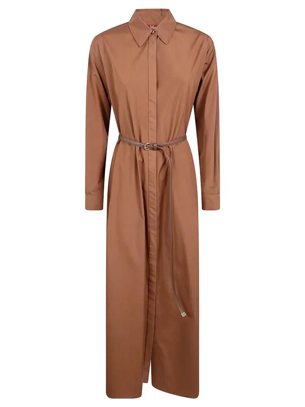Max Mara Lecito" Midi Dress - Brown