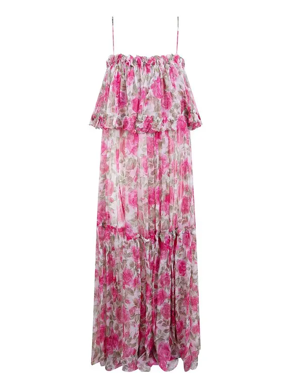 Chloé Long Floreal Skirt - White