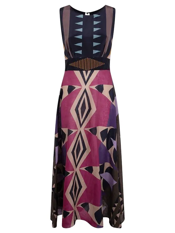 VOLANTIS Panther Maxi Dress - Multi