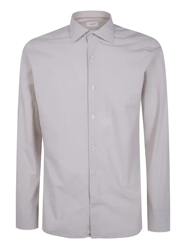 TINTORIA MATTEI 954 Slim Poplin Shirt - Gray