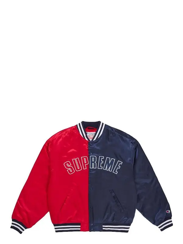Supreme Champion Satin Varsity Jacket - Red