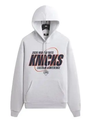 Kith X New York Knicks Playoffs Nelson Hoodie - Light Heather Grey